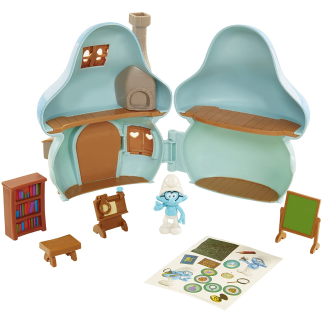 GameHola | Smurfs The Lost Village Mushroom House Playset with Brainy ...